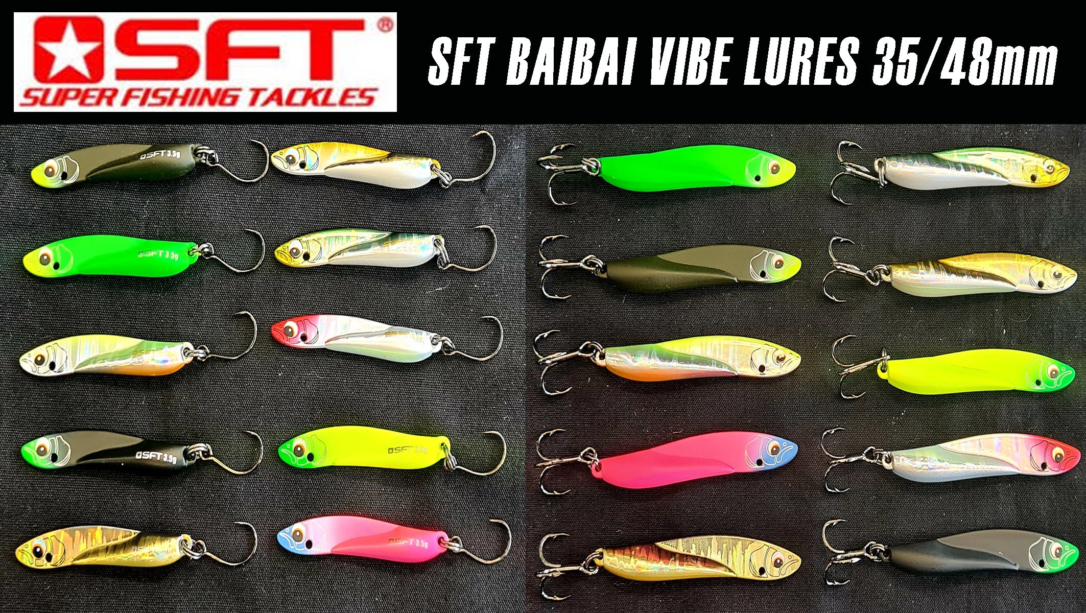 SFT BAIBAI WOBBLE VIBE LURES 35mm & 48mm – REEL 'N' DEAL TACKLE